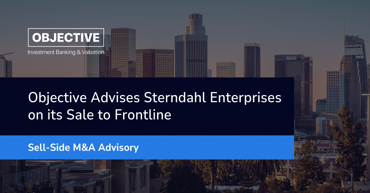 Objective, Investment Banking & Valuation, Advises Sterndahl ...